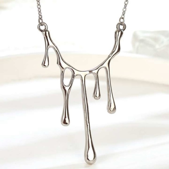 Jewelry | Melting Metal Dripping Droplet Blood Liquid Water Goth Edgy ...